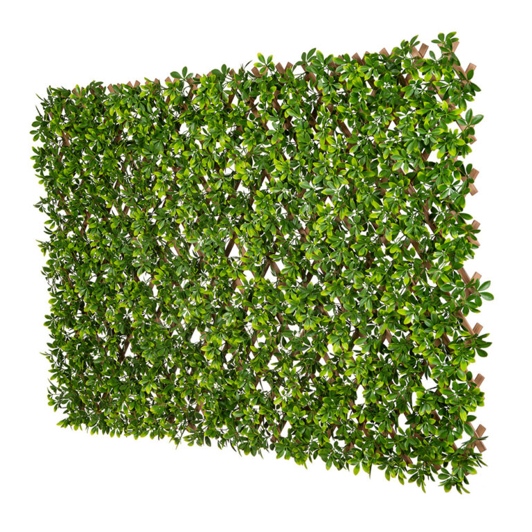 PVC Expandable Trellis 36” X 72” Lt Schefflera Leaves - Naturae Decor